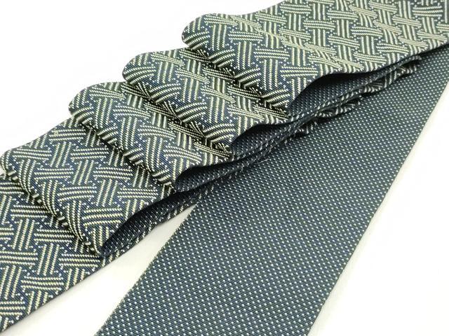 平和屋着物●男性　両面　角帯　檜垣文　未使用　DAAY0324ob