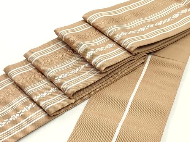 平和屋着物●男性　本場筑前博多織　両面　角帯　献上　献上　正絹　逸品　DAAY0327ob