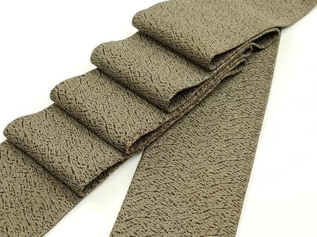 平和屋着物●男性　角帯　紬地　霞文　正絹　逸品　DAAY0330ob