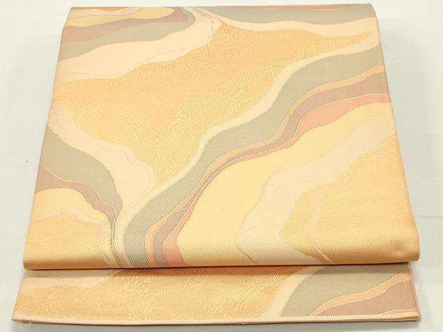 平和屋着物●京都の和装業の老舗一門　千切屋　六通柄　本袋帯　切金錦　霞文　金糸　正絹　逸品　DAAY0464ob