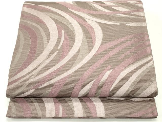 平和屋着物●全通柄袋帯　抽象文様　正絹　逸品　DAAY0491ob