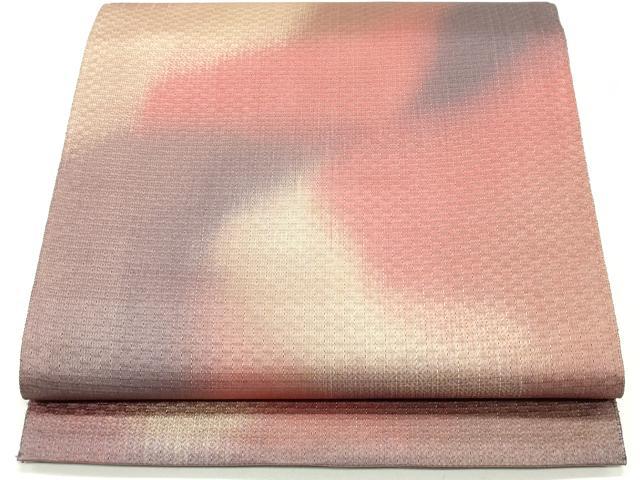 平和屋着物●六通柄袋帯　霞文　正絹　逸品　未使用　DAAY0499ob