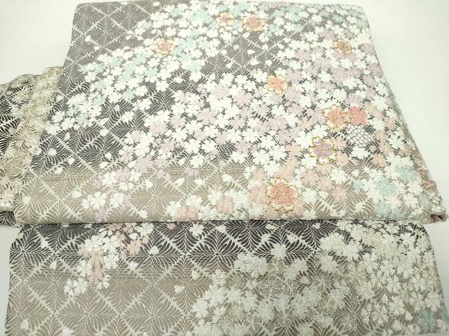 平和屋着物●ワンタッチつけ帯　唐織　舞桜　金糸　やまと誂製　正絹　逸品　未使用　DAAY1033ps