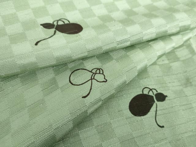 平和屋着物●上質な小紋　瓢箪　正絹　逸品　DAAY1050ps