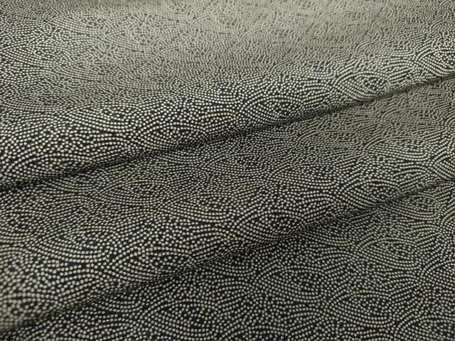 平和屋着物●江戸小紋　抽象文様　黒地　正絹　逸品　DAAY1065ps