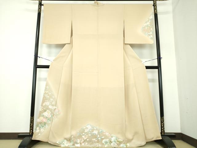 平和屋着物●訪問着　草花文　暈し染め　金彩　正絹　逸品　DAAY1080ps