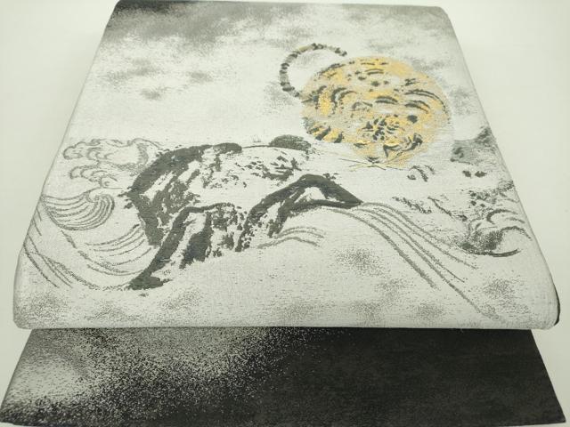 平和屋着物●太鼓柄袋帯　施美庵　collection　虎　金銀糸　正絹　逸品　DAAY1255ps