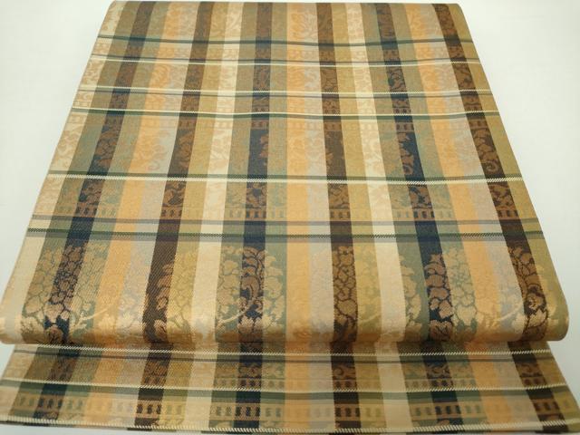 平和屋着物●全通柄　本袋帯　名物裂文様　金糸　正絹　逸品　未使用　DAAY1264ps