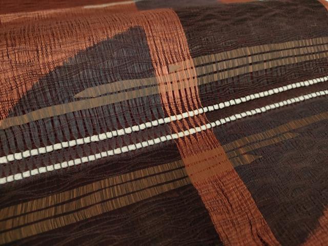 平和屋着物▽太鼓柄袋帯 スリーシーズン帯 春 夏 秋 櫛織り 正絹