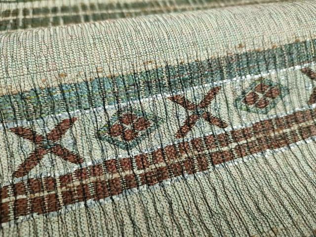 平和屋着物○六通柄袋帯 飛鳥間道 金銀糸 正絹 逸品 DAAY1367ps