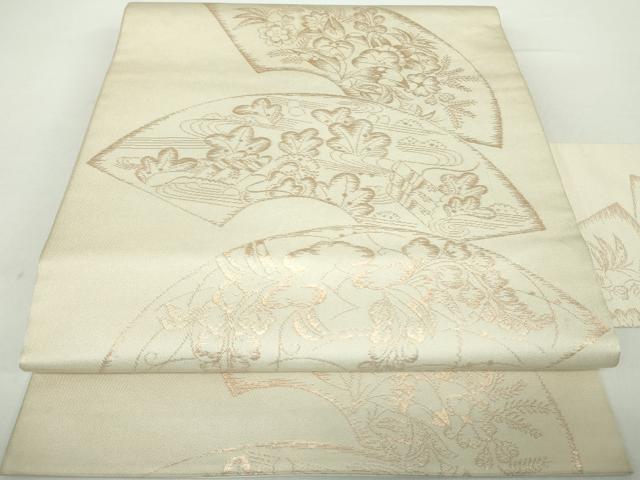 平和屋着物●織物一筋名門　織悦　九寸名古屋帯　辻が花　金糸　正絹　逸品　DAAY1388ps