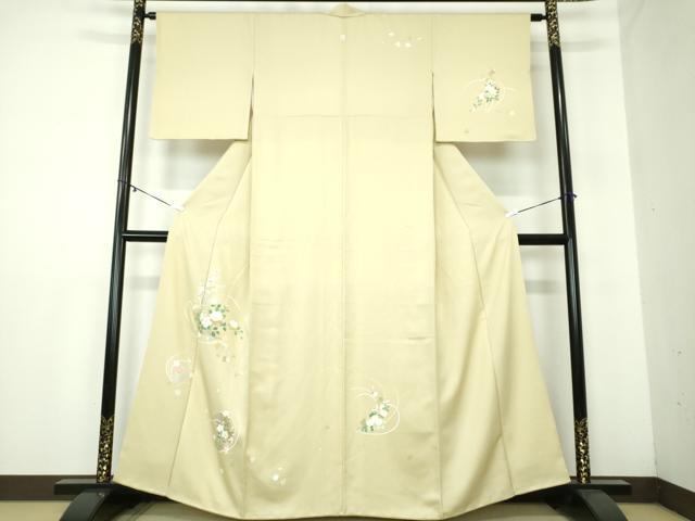 平和屋着物●訪問着　吉祥花丸文　金銀彩　正絹　逸品　DAAY1422ps