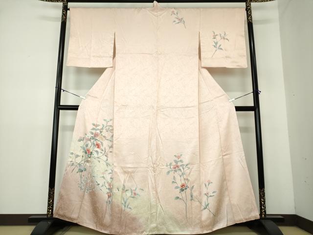 平和屋着物●訪問着　友禅　籬花文　暈し染め　正絹　逸品　DAAY1439ps