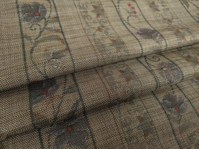 平和屋着物●本場大島紬　9マルキ　更紗花間道　正絹　逸品　未使用　DAAY1447ps