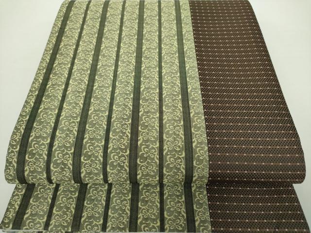 平和屋着物●全通柄袋帯　切嵌　花間道　正絹　逸品　DAAY1609ps