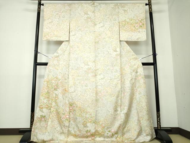 平和屋着物●訪問着　手描き　鳳凰吉祥花文　ロング丈　正絹　逸品　DAAY1702ps