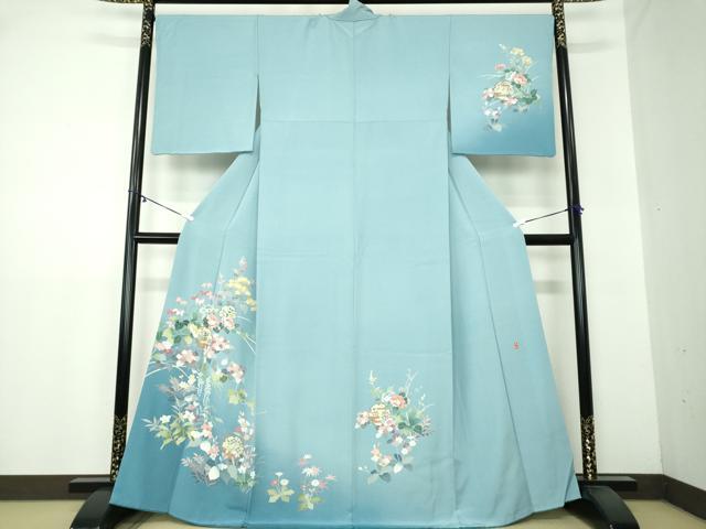 平和屋着物●訪問着　友禅　作家物　雪輪花文　暈し染め　鈴乃屋扱い　正絹　逸品　DAAY1770ps