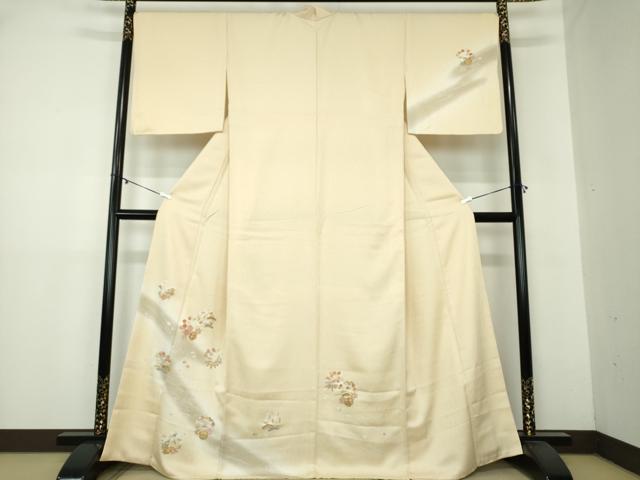 平和屋着物●訪問着　流水雪輪花文　金彩　正絹　逸品　DAAY1793ps