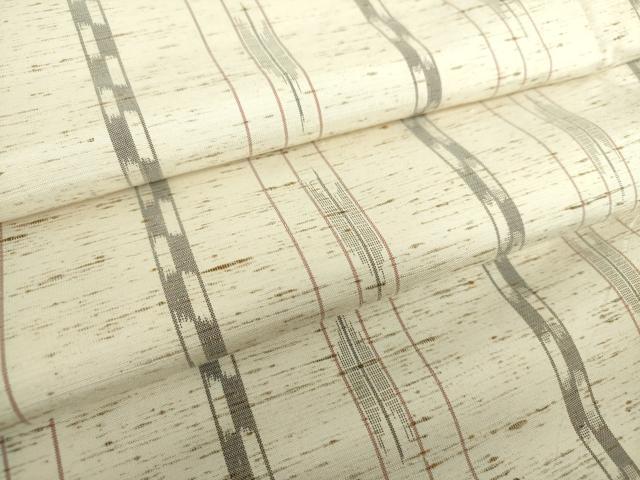 平和屋着物●ぜんまい紬　矢羽間道　正絹　逸品　DAAY1798ps