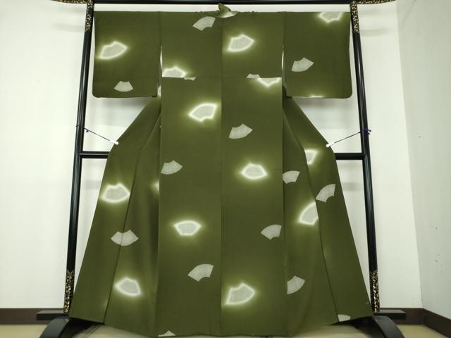 平和屋着物●上質な小紋　鹿の子地紙文　蛍暈し　正絹　逸品　DAAY1802ps