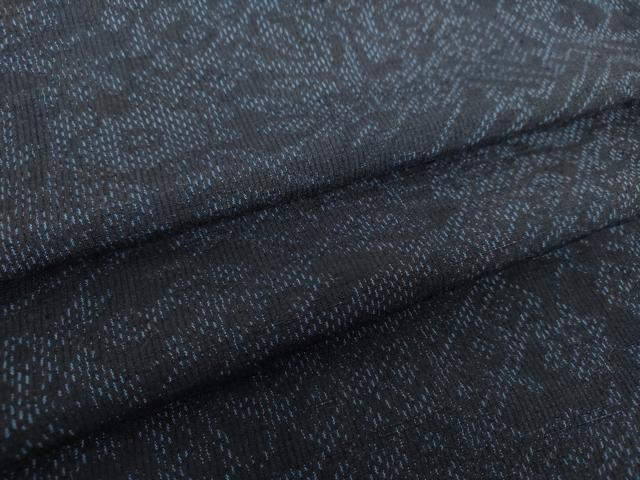 平和屋着物●結城紬　草花文　正絹　逸品　DAAY1823ps