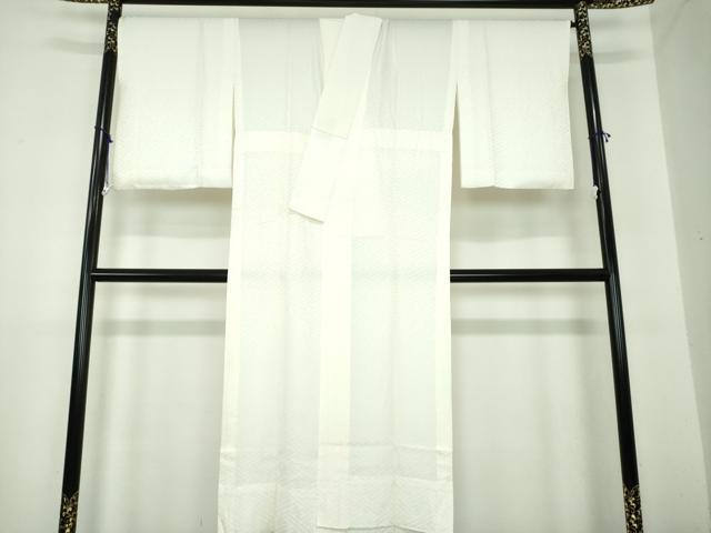 平和屋着物●上質な長襦袢　無双仕立て　紗綾形地紋　生成色　正絹　逸品　DAAY1842ps