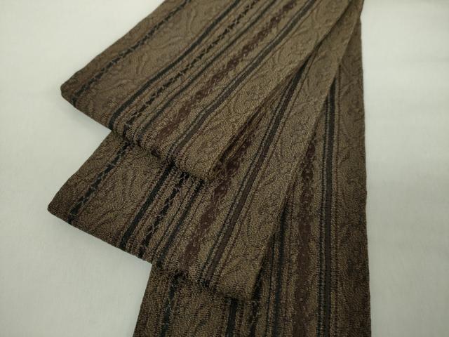 平和屋着物●男性　本場筑前博多織　両面　角帯　献上　正絹　逸品　DAAY1908ps