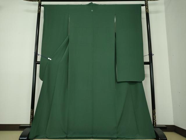 平和屋着物●豪華振袖　色無地　濃虫襖色　正絹　逸品　DAAY1977ps