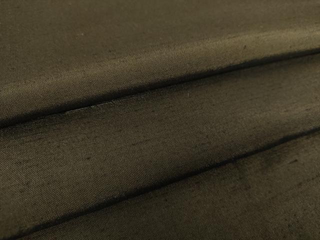 平和屋着物●上質な紬　背抜き仕立て　色無地　焦げ茶色　正絹　逸品　DAAY1995ps