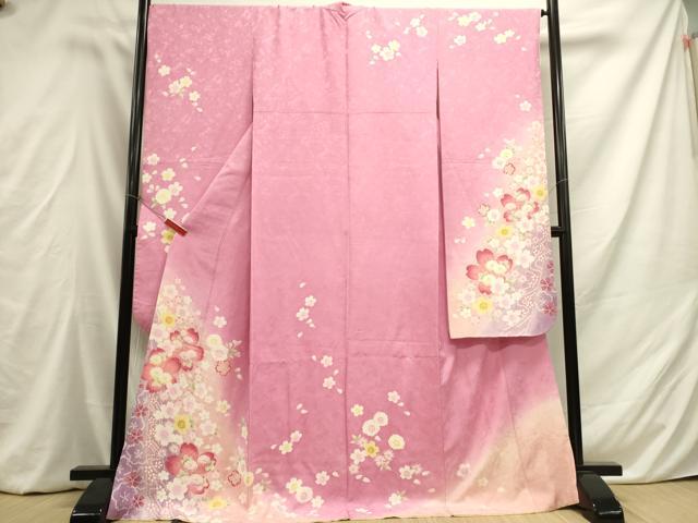 平和屋着物●豪華振袖　舞桜　暈し染め　金彩　正絹　逸品　DAAY2044op