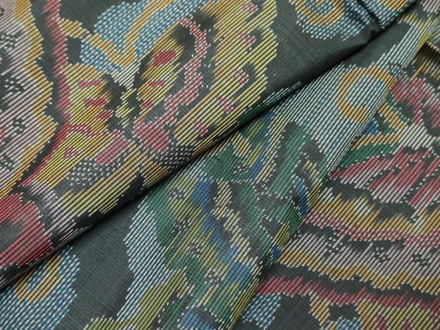 平和屋着物●本場大島紬　舞蝶文　正絹　逸品　未使用　DAAY2442op