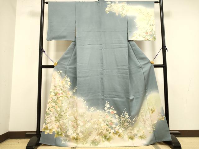 平和屋着物●訪問着　草花　暈し染め　金彩　正絹　逸品　DAAY2490op