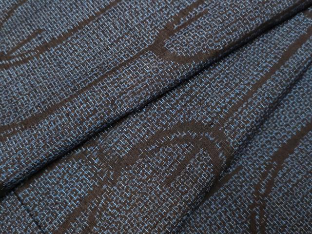 平和屋着物●結城紬　100亀甲　流水文　胴抜き仕立て　正絹　逸品　DAAY2498op