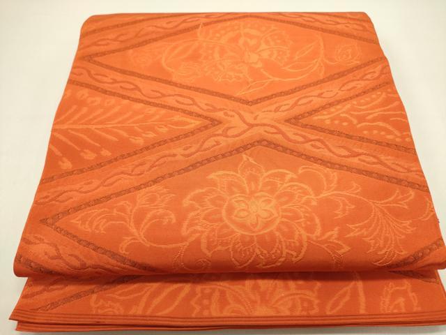 平和屋着物●西陣　川島織物　六通柄　本袋帯　花菱文　正絹　逸品　DAAY2637op