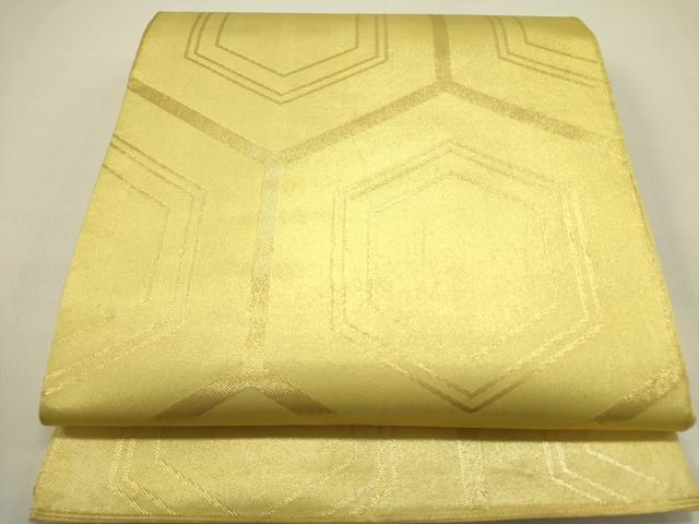 平和屋着物●西陣　川島織物　六通柄　本袋帯　亀甲文　金糸　引箔　正絹　逸品　DAAY2648op