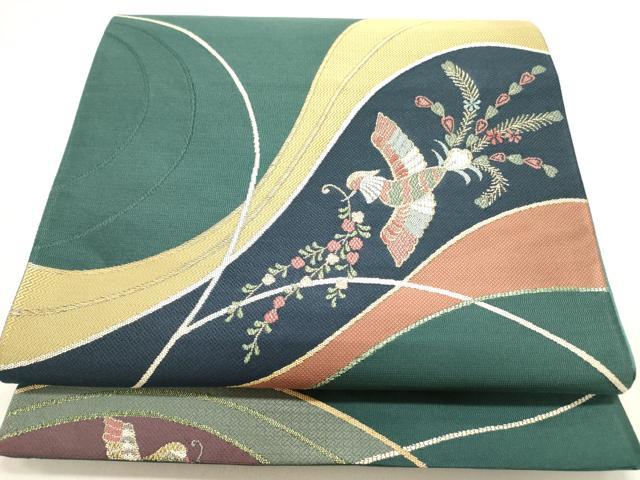 平和屋着物●六通柄袋帯　千祥座　金糸　正絹　逸品　DAAY2697op