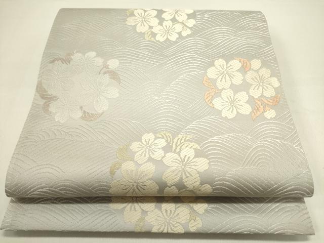 平和屋着物●六通柄袋帯　唐織　舞桜　正絹　逸品　DAAY2706op