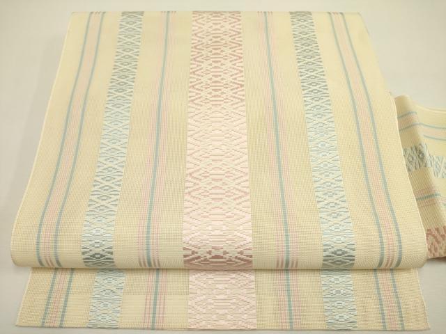 平和屋着物＊夏物　本場筑前博多織　八寸名古屋帯　紗献上　正絹　逸品　DAAY2915op