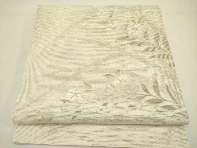 平和屋着物＊夏物　六通柄袋帯　草花　正絹　逸品　DAAY2946op