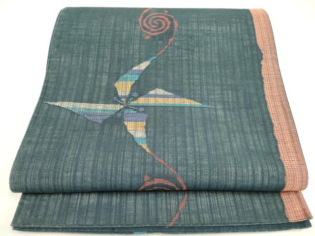 平和屋着物＊夏物　六通柄袋帯　抽象文様　正絹　逸品　DAAY2953op