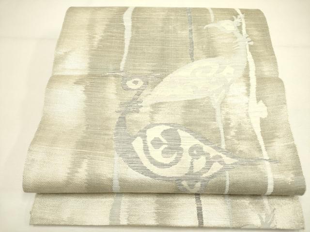 平和屋着物＊夏物　六通柄袋帯　群れ鳥　スリーシーズン　春夏秋　正絹　逸品　DAAY2986op