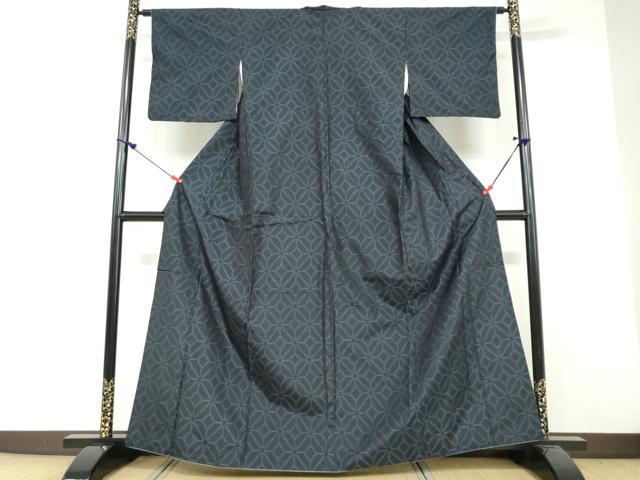 平和屋着物●本場大島紬　幾何学文様　正絹　逸品　DAAY5004ud