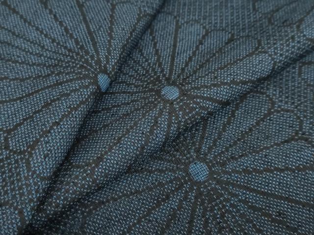 平和屋着物●本場大島紬　薩摩結城　花菱文　正絹　逸品　未使用　DAAY5009ud