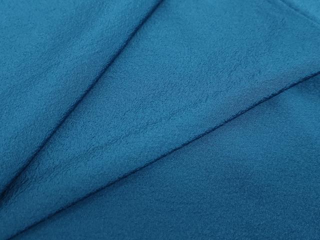 平和屋着物●上質な色無地　紋意匠　瑠璃紺色　正絹　逸品　DAAY5017ud