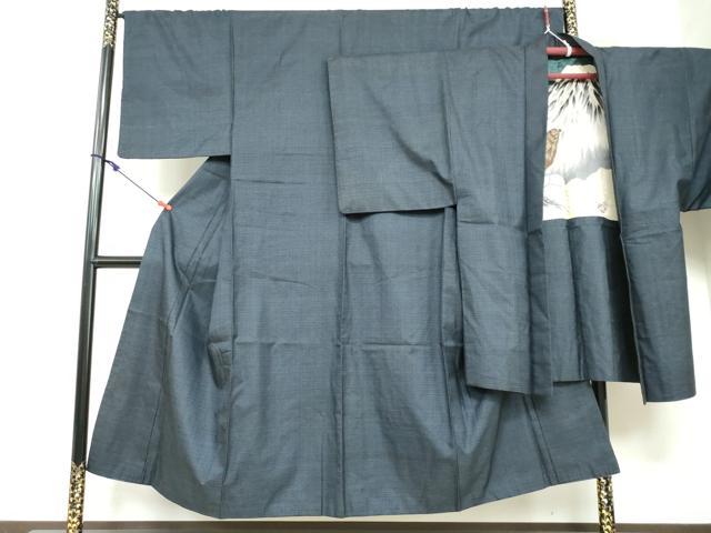 平和屋着物●男性　本場大島紬　アンサンブル　長羽織　80亀甲　総詰め　水間輝利　証紙付き　正絹　逸品　DAAY5026ud