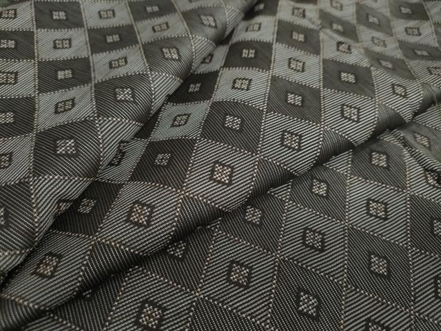 平和屋着物●本場大島紬　現代龍郷絣　菱文　正絹　逸品　DAAY5081ud
