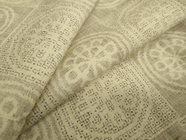 平和屋着物●本場結城紬　重要無形文化財　80亀甲　市松花丸文　正絹　逸品　DAAY5083ud