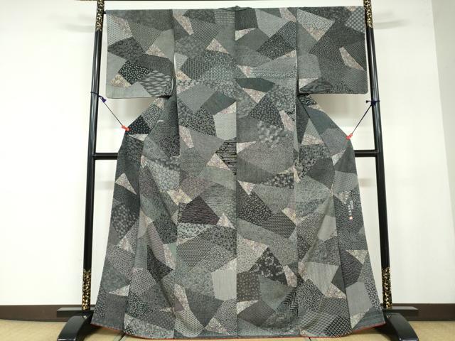 平和屋着物●伝統工芸士 染谷梅治　江戸小紋　百柄　さが美扱い　正絹　逸品　未使用　DAAY5087ud