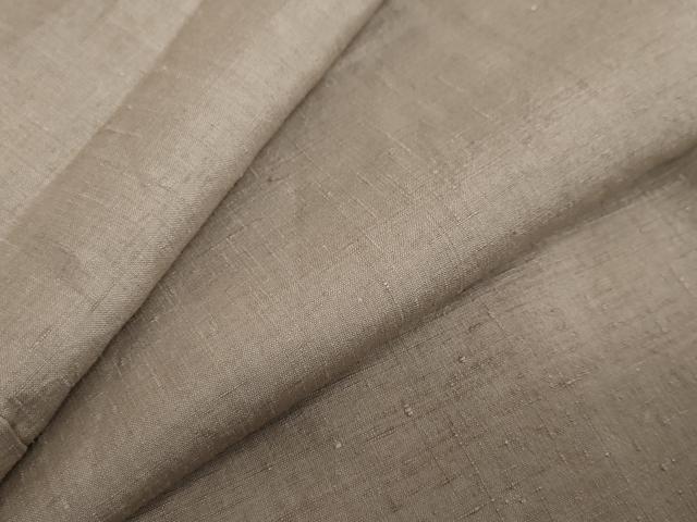 平和屋着物●本場結城紬　重要無形文化財　空五倍子色　正絹　逸品　DAAY5115ud