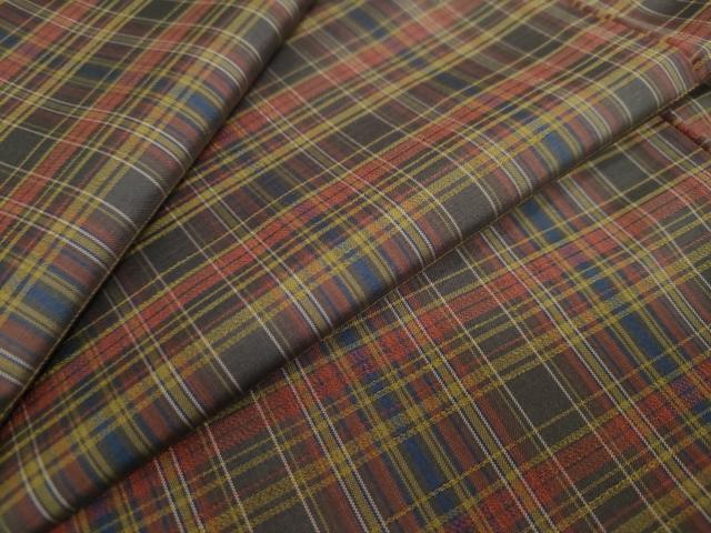 平和屋着物●本場縞大島紬　格子文　正絹　逸品　DAAY5130ud